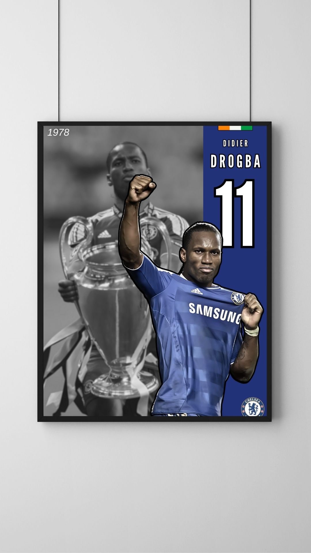 Didier Drogba Poster, Drogba Poster, Drogba Fan, Drogba Prints, Chelsea ...