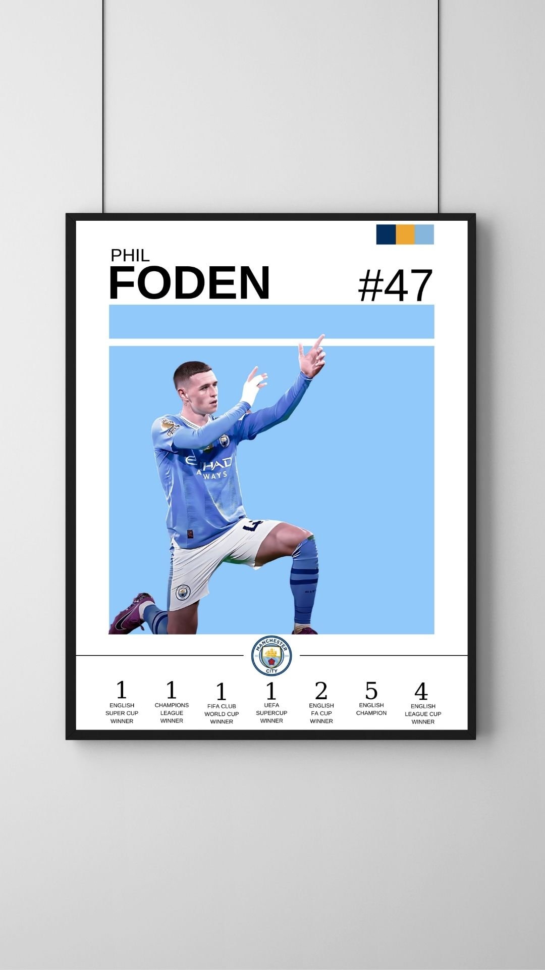 Phil Foden Poster, Phil Foden Prints, Manchester City Fan, Digital Download, Football Wall Art ...