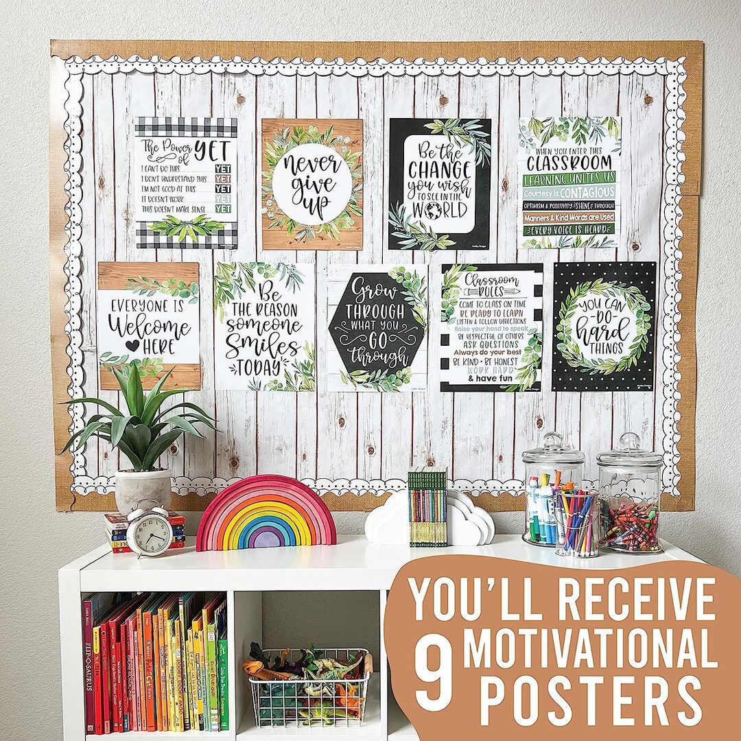 9 Farmhouse Classroom Decor Signs Welcome Sign for Classroom ...