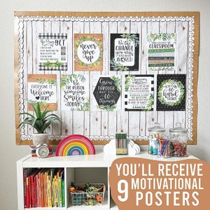 9 Farmhouse Classroom Decor Signs Welcome Sign for Classroom ...