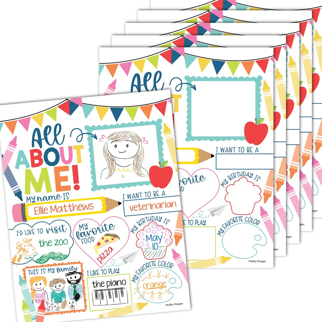 20 Colorful Read All About Me Posters for Elementary School Posters All ...