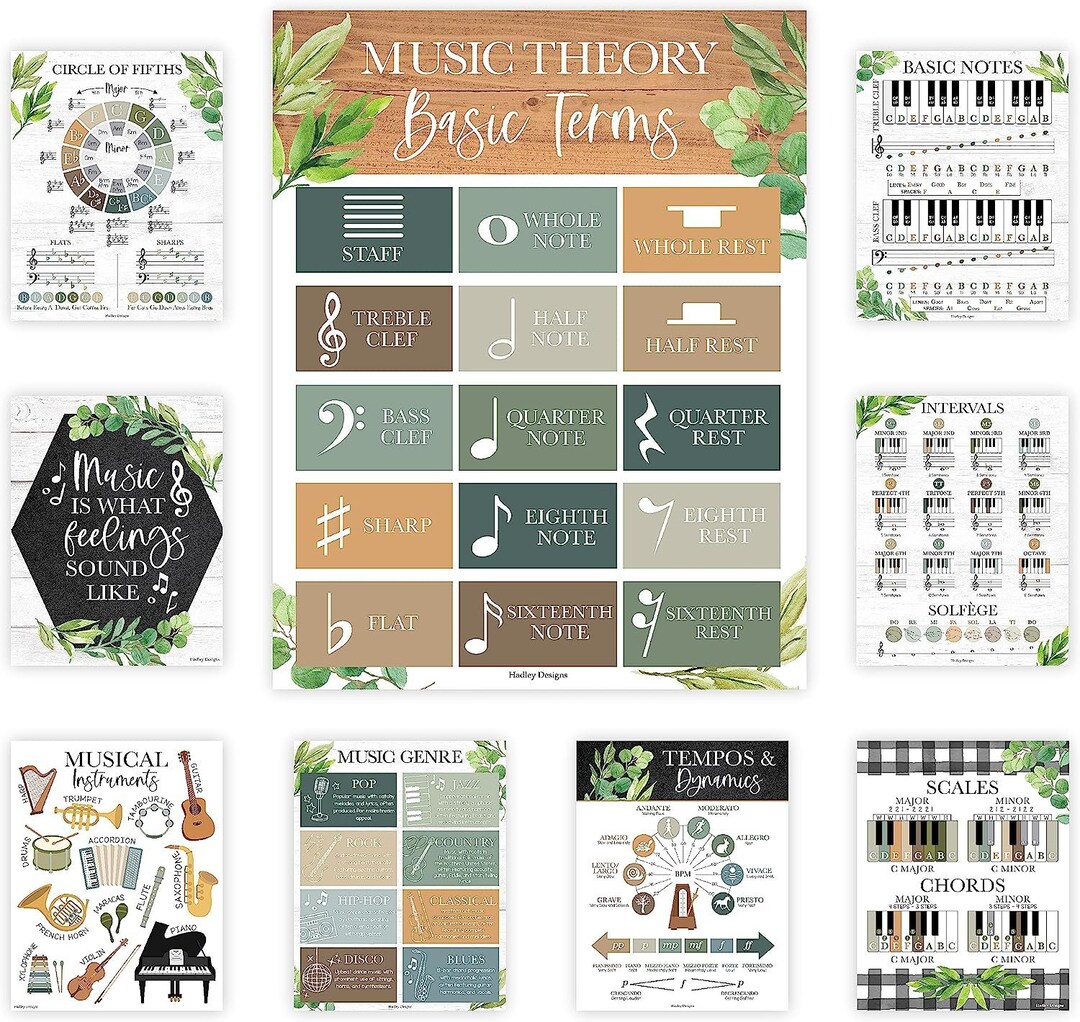 9 Farmhouse Music Classroom Posters Choir Posters, Solfege Poster ...