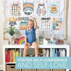 9 Retro Mental Health Posters for Classroom Elementary School Counselor ...