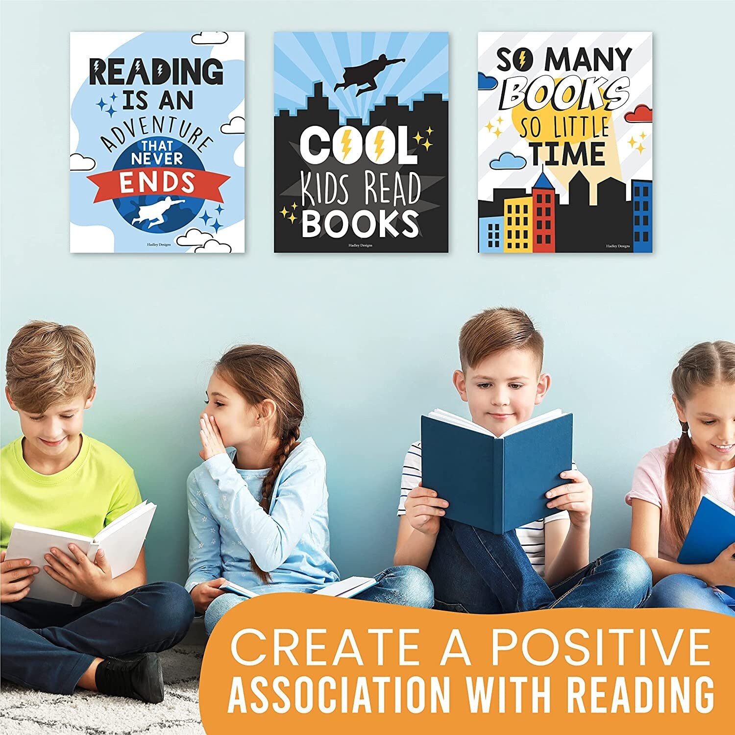 6 Superhero Reading Posters for Classroom Library Decorations for ...