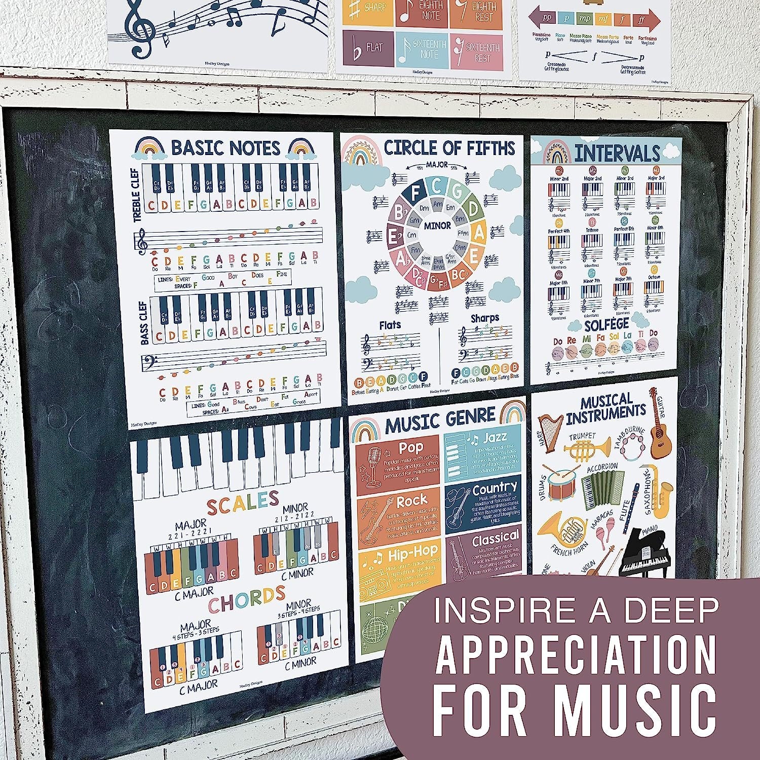 9 Boho Music Classroom Posters Choir Posters, Solfege Poster, Music ...