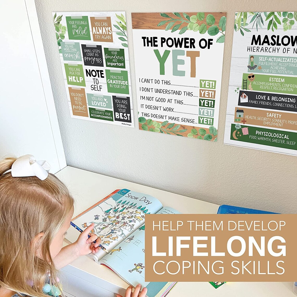 9 Farmhouse Mental Health Posters for Classroom Elementary School ...