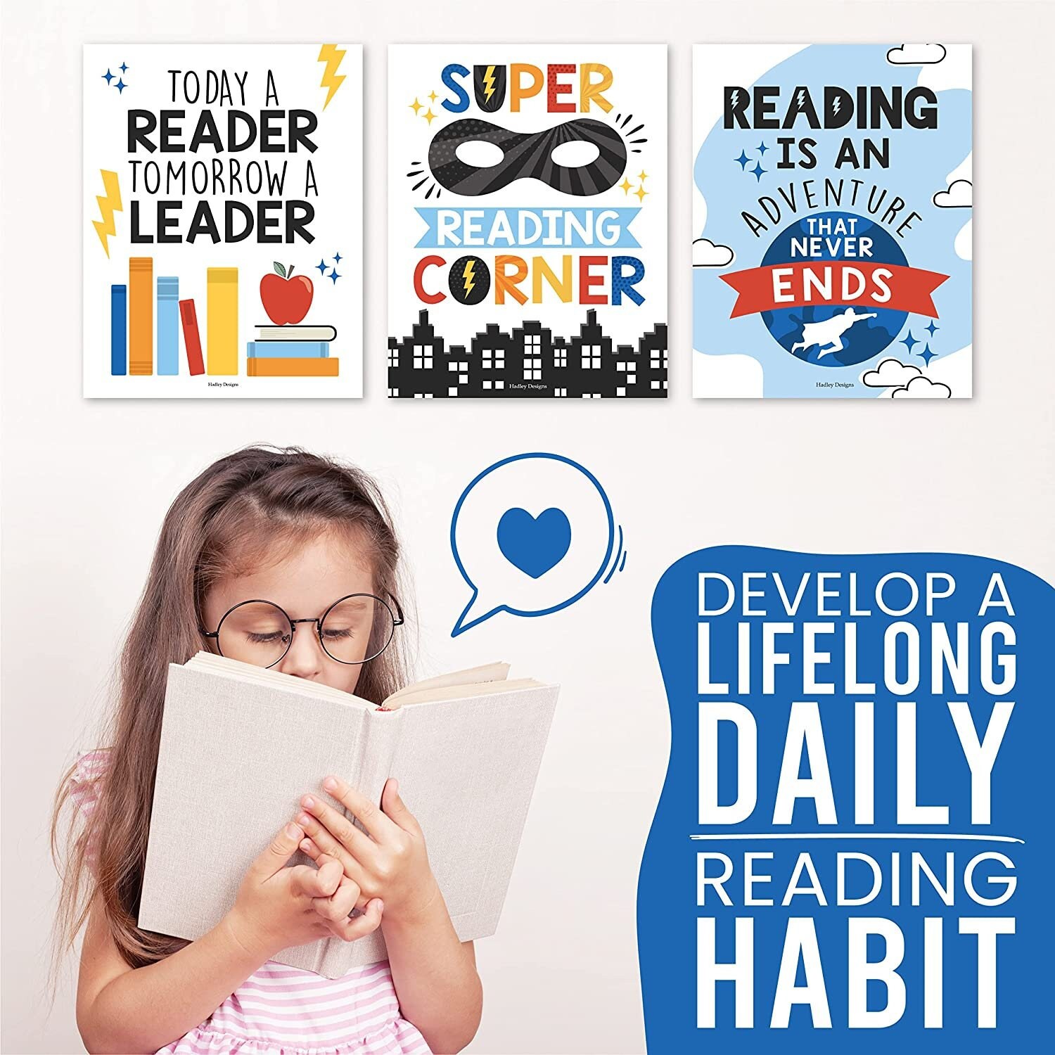 6 Superhero Reading Posters for Classroom Library Decorations for ...