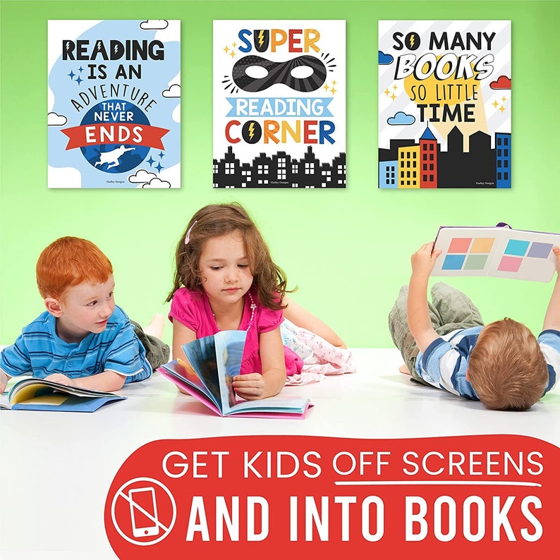 6 Superhero Reading Posters for Classroom Library Decorations for ...