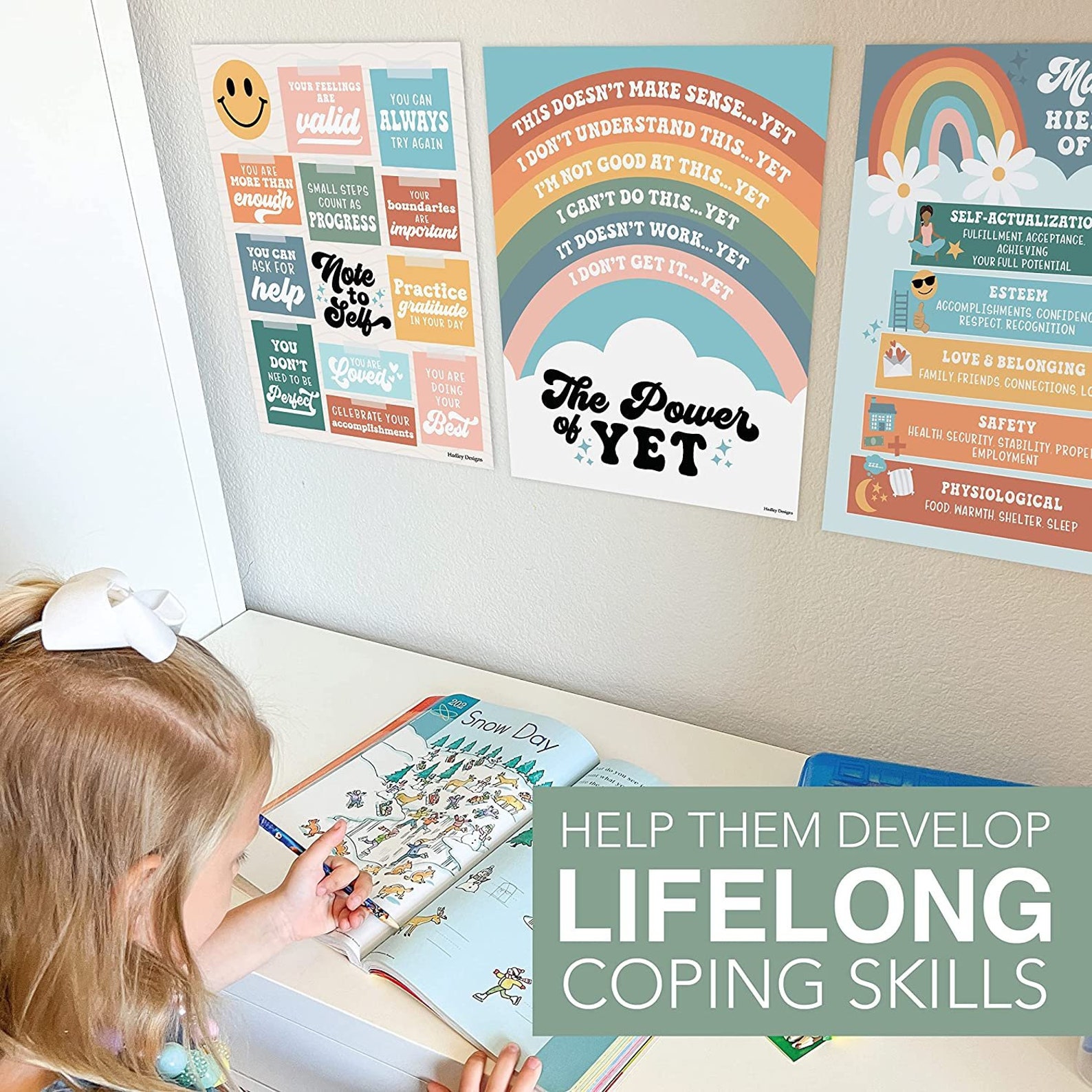 9 Retro Mental Health Posters for Classroom Elementary School Counselor ...