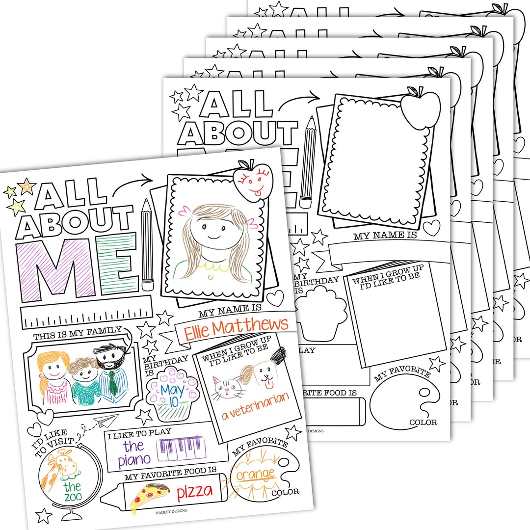 20 Read All About Me Posters for Elementary School Posters All About Me ...
