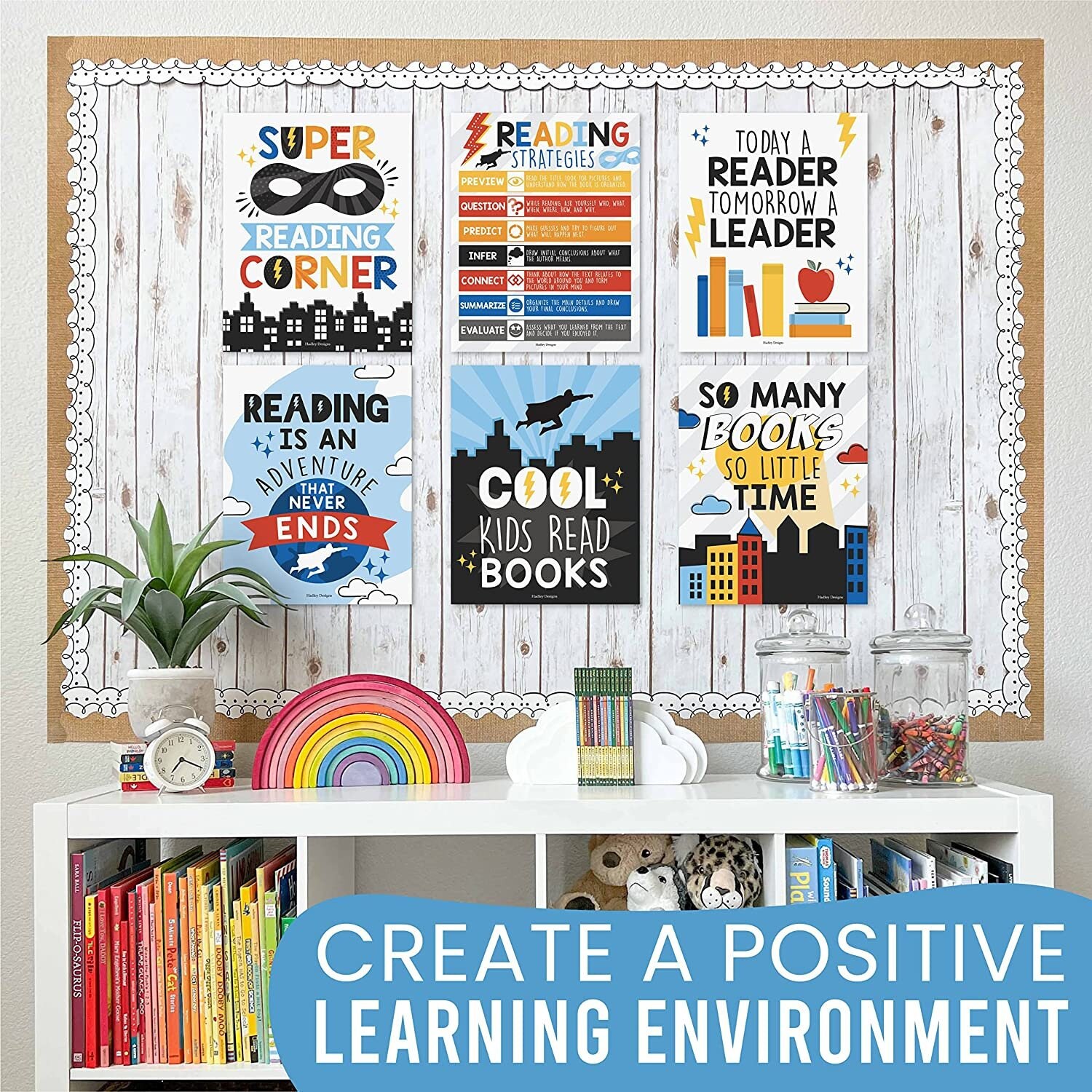 6 Superhero Reading Posters for Classroom Library Decorations for ...
