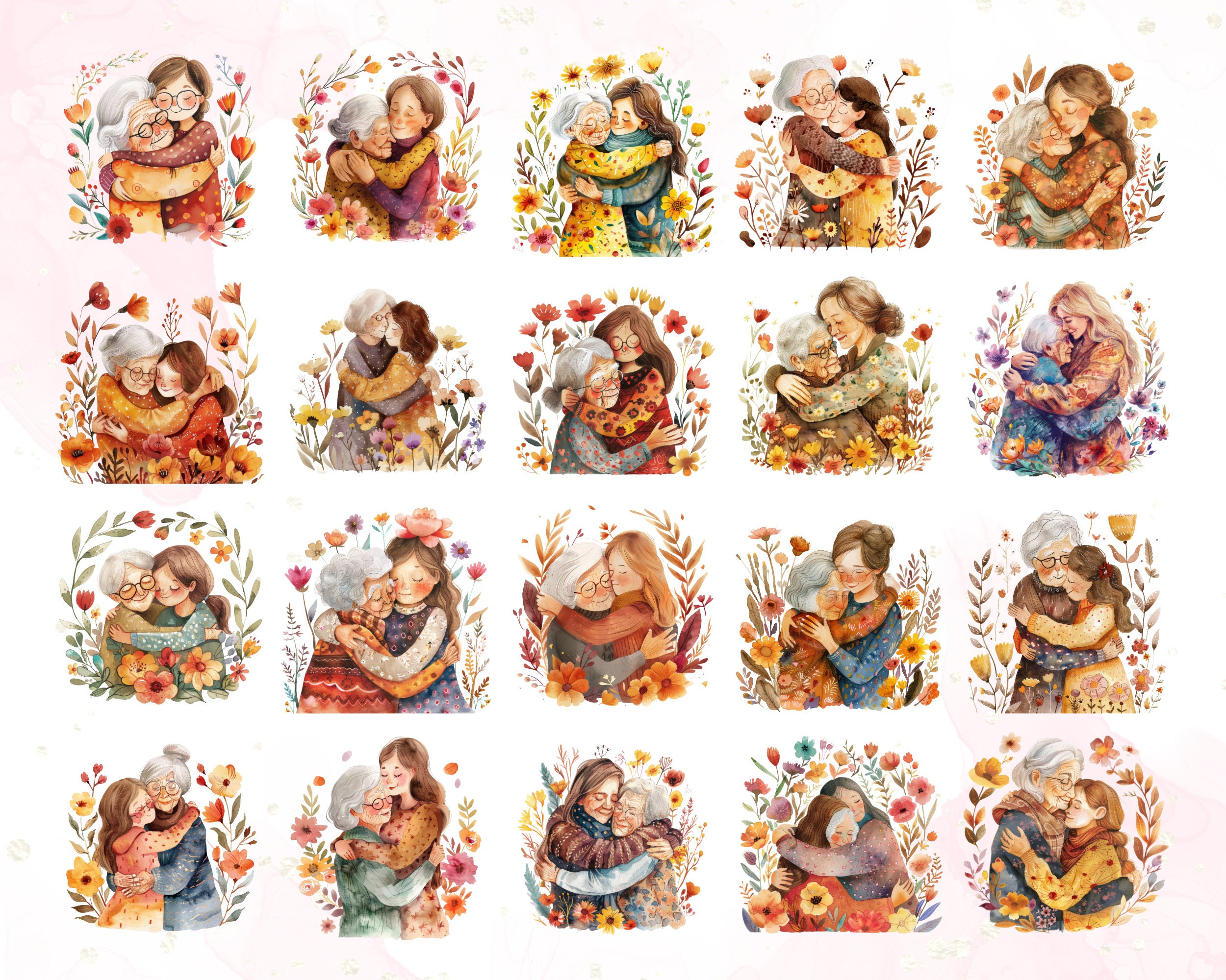 Happy Mother's Day Image Digital Clipart L Printable Floral Design Clip ...