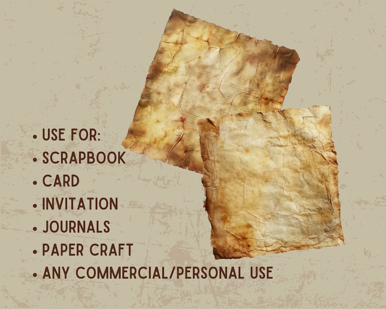 Old Paper Texture Vintage Digital Clipart L Printable Grunge Torn Print ...