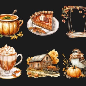 Moody Autumn Design Digital Clipart L Printable Fall Season Clip Art ...