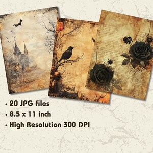 Vintage Halloween Digital Paper L Printable Spooky Design Background ...