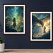 Fantasy Magical World Design Digital Paper L Printable Enchanted Mystic ...