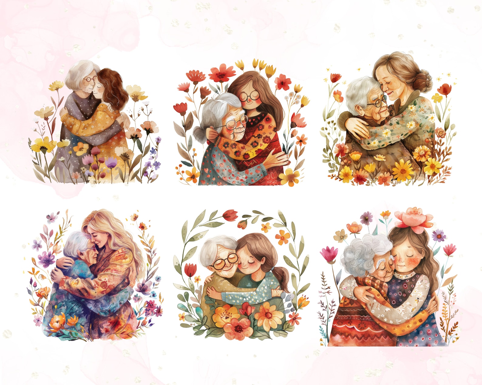 Happy Mother's Day Image Digital Clipart L Printable Floral Design Clip ...