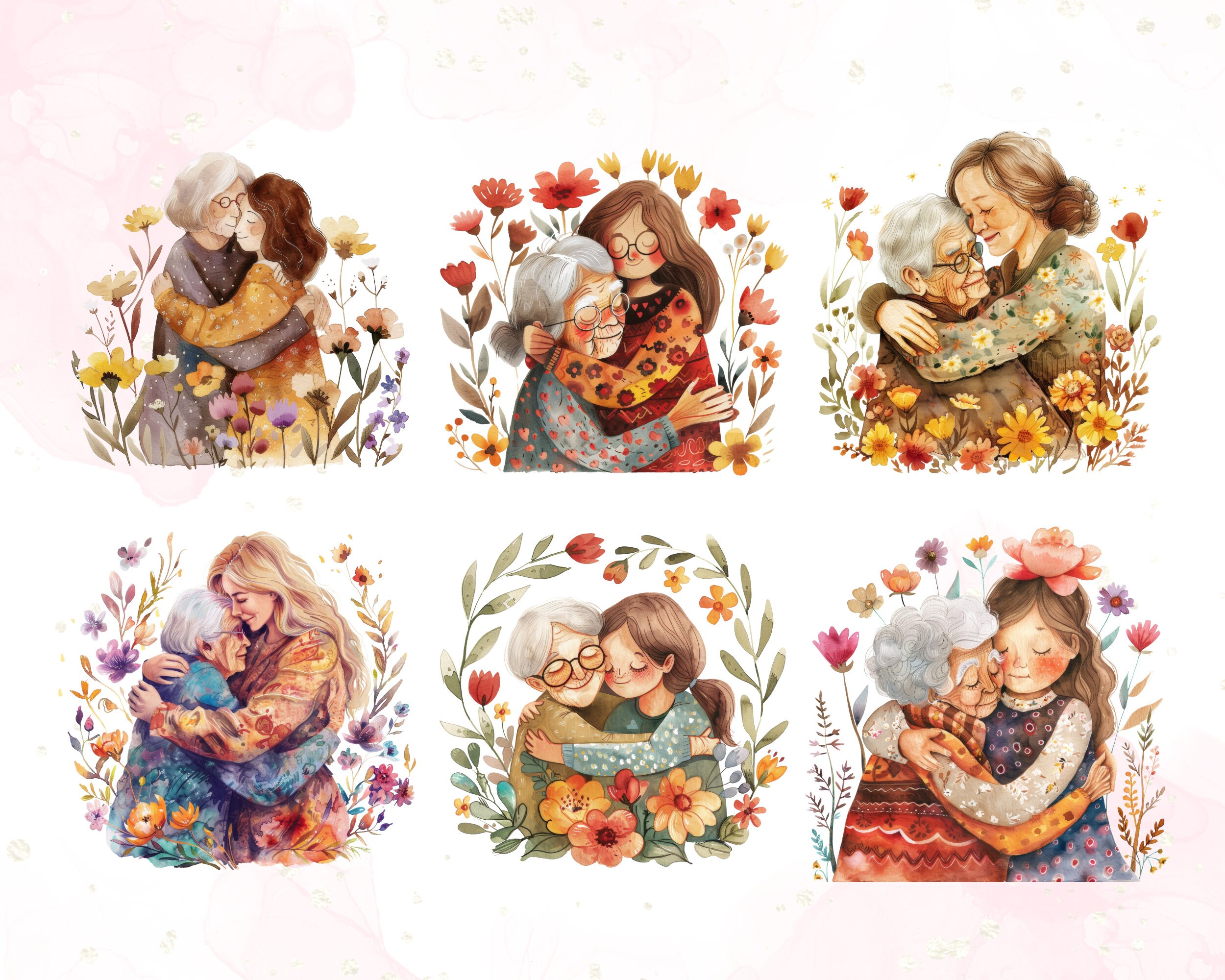 Happy Mother's Day Image Digital Clipart L Printable Floral Design Clip ...