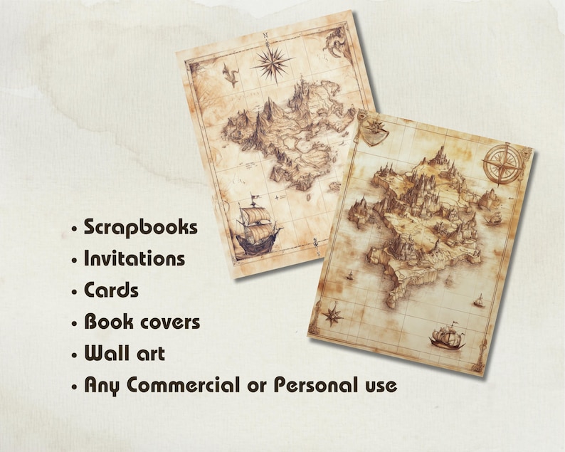 Vintage Treasure Map Old Texture Digital Paper L Printable Distressed ...