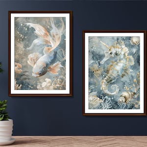 Dreamy Underwater Design Digital Paper L Printable Blue Ocean Wallpaper ...