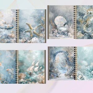 Dreamy Underwater Design Digital Paper L Printable Blue Ocean Wallpaper ...