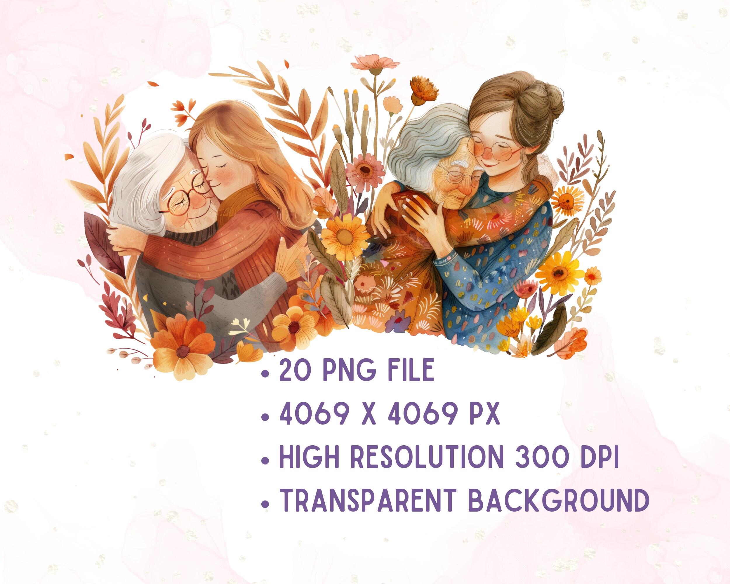 Happy Mother's Day Image Digital Clipart L Printable Floral Design Clip ...