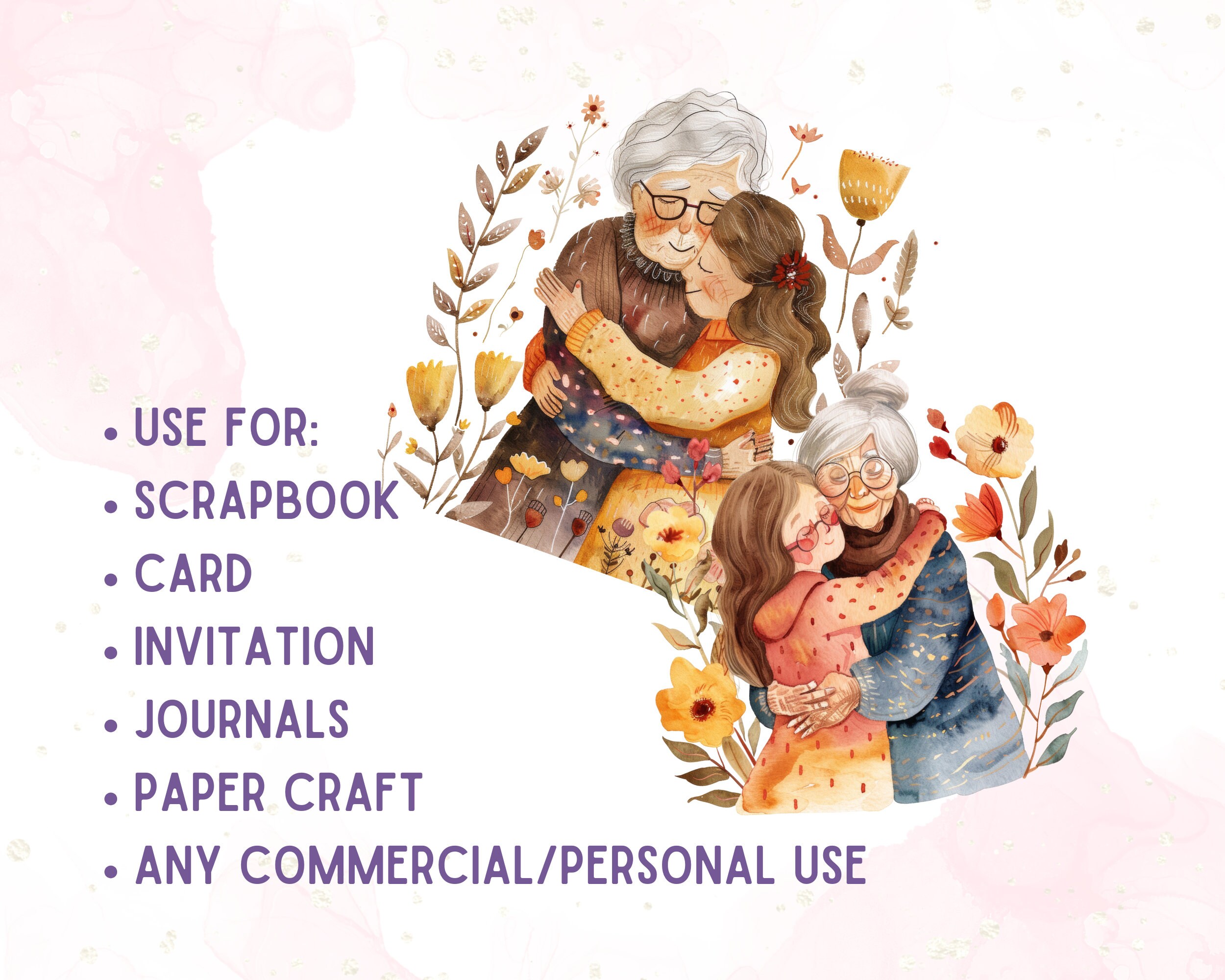 Happy Mother's Day Image Digital Clipart L Printable Floral Design Clip ...