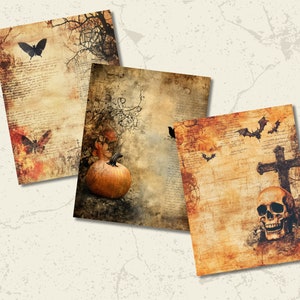 Vintage Halloween Digital Paper L Printable Spooky Design Background ...