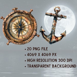 Pirate Life Watercolor Digital Clip Art L Printable Clipart Sticker ...