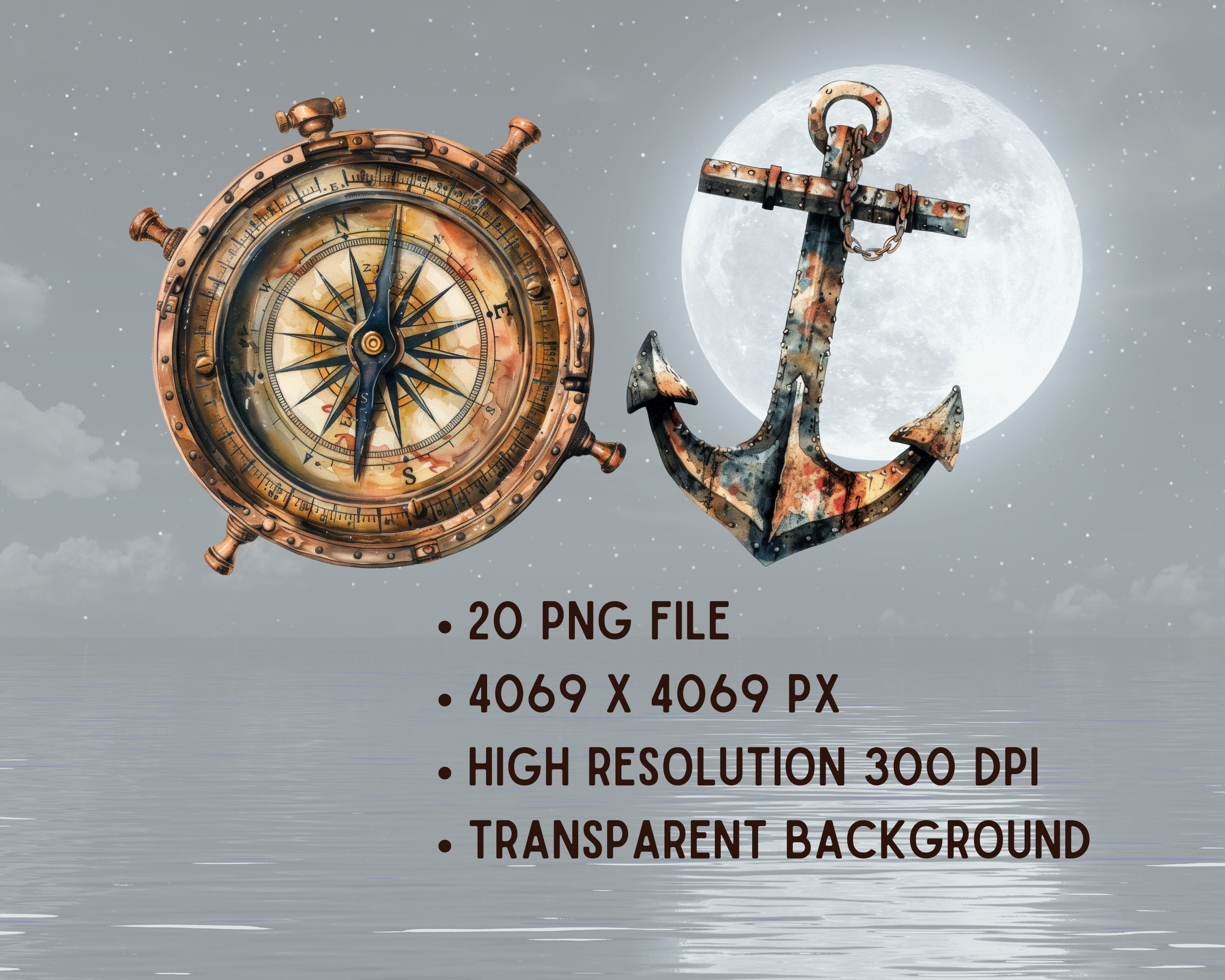 Pirate Life Watercolor Digital Clip Art L Printable Clipart Sticker ...