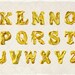 Hot Mustard Yellow Alphabet Digital Clipart L Printable Fun Letters ...