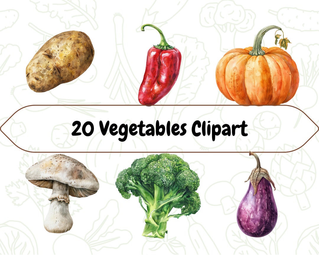 Healthy Vegetables Image Digital Clipart L Printable Vege Clip Art ...