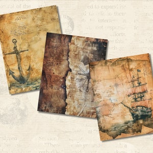 Pirate Life Design Digital Paper L Printable Pirate Adventure Nautical ...