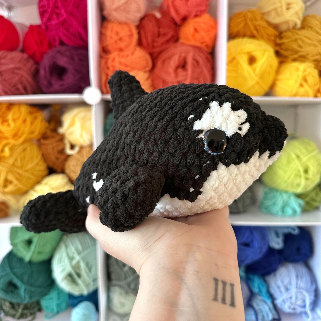 Crochet Orca Whale Plushie: Handmade Amigurumi Stuffed Animal - Etsy