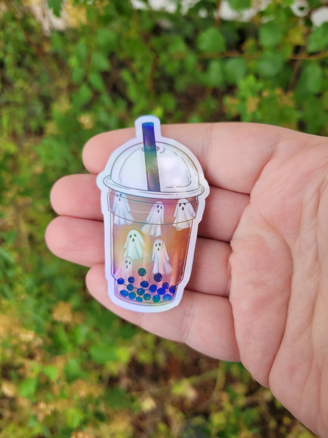 Holographic Ghost Boba Tea - Etsy