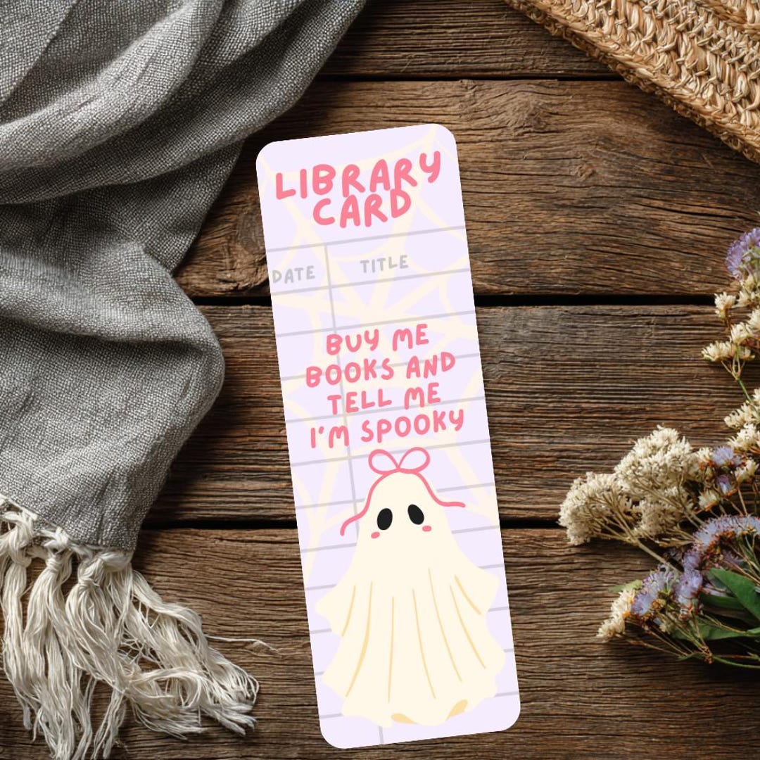 Library Card Bookmark: Laminated Gift for Book Lover - Etsy