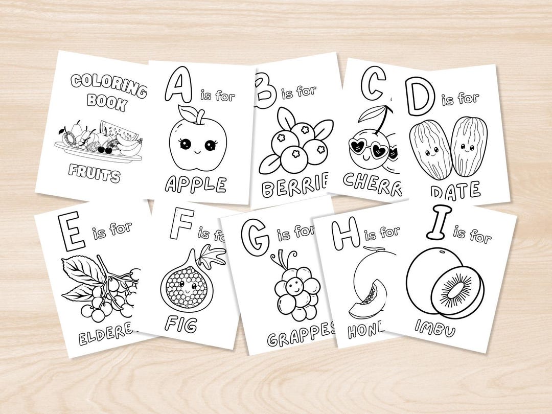 ABC Baby Shower Coloring Book, Digital Download, Gift Idea, Printable ...