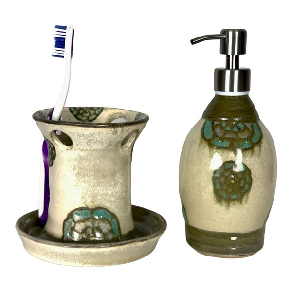 Handmade Stoneware Bathroom Set - Etsy
