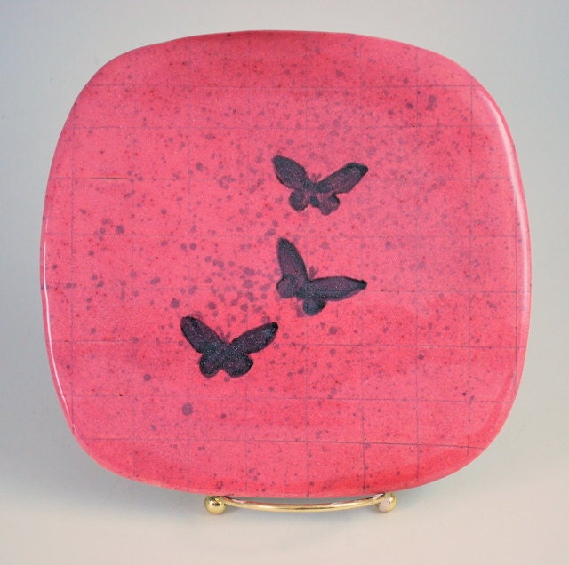 Handmade Ceramic Butterfly Plate Handmade Clay Pottery on Sale - Etsy