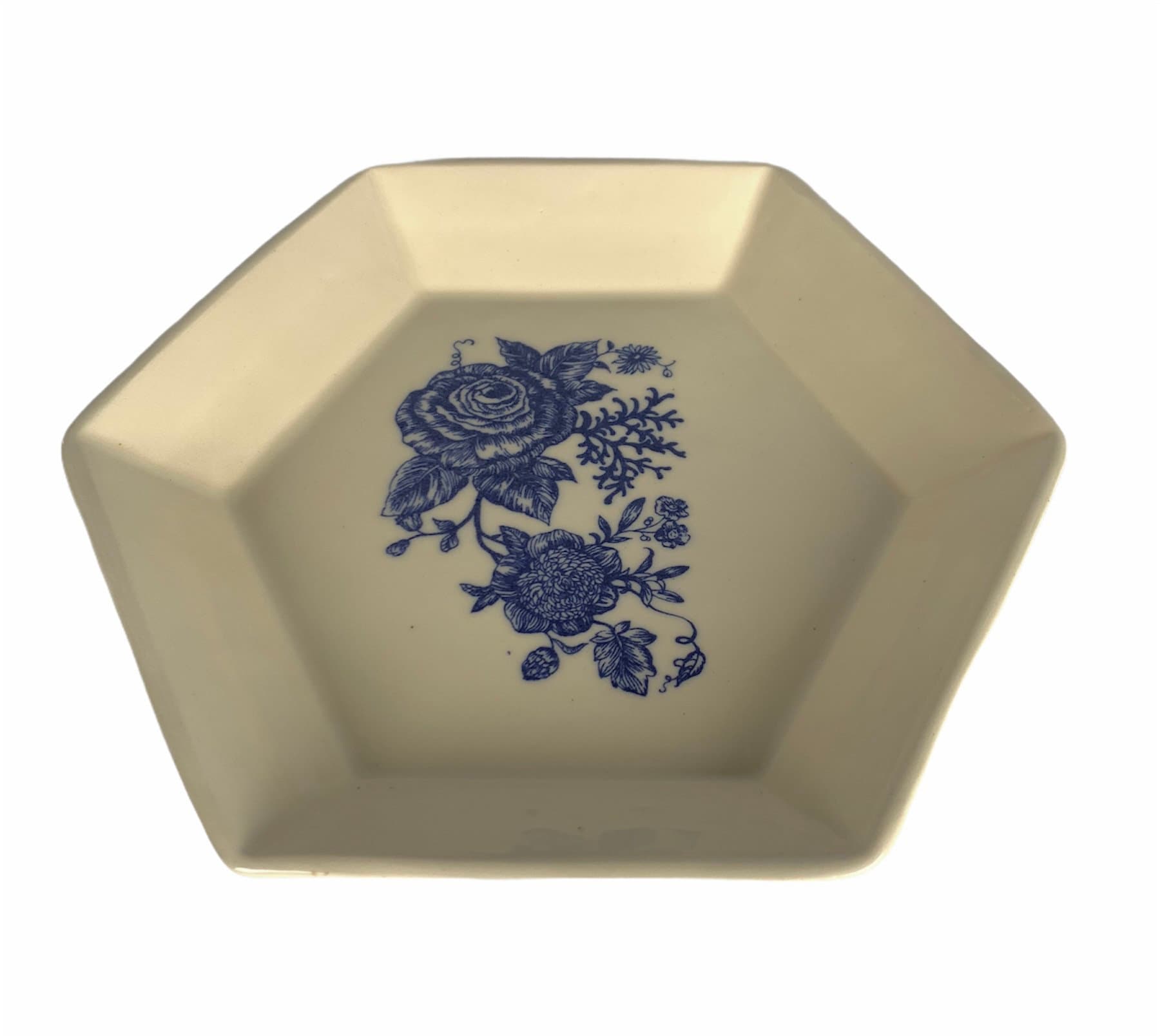 Cobalt and White Octagon Deep Dish Pie Plate Stoneware Pottery Ready to ...