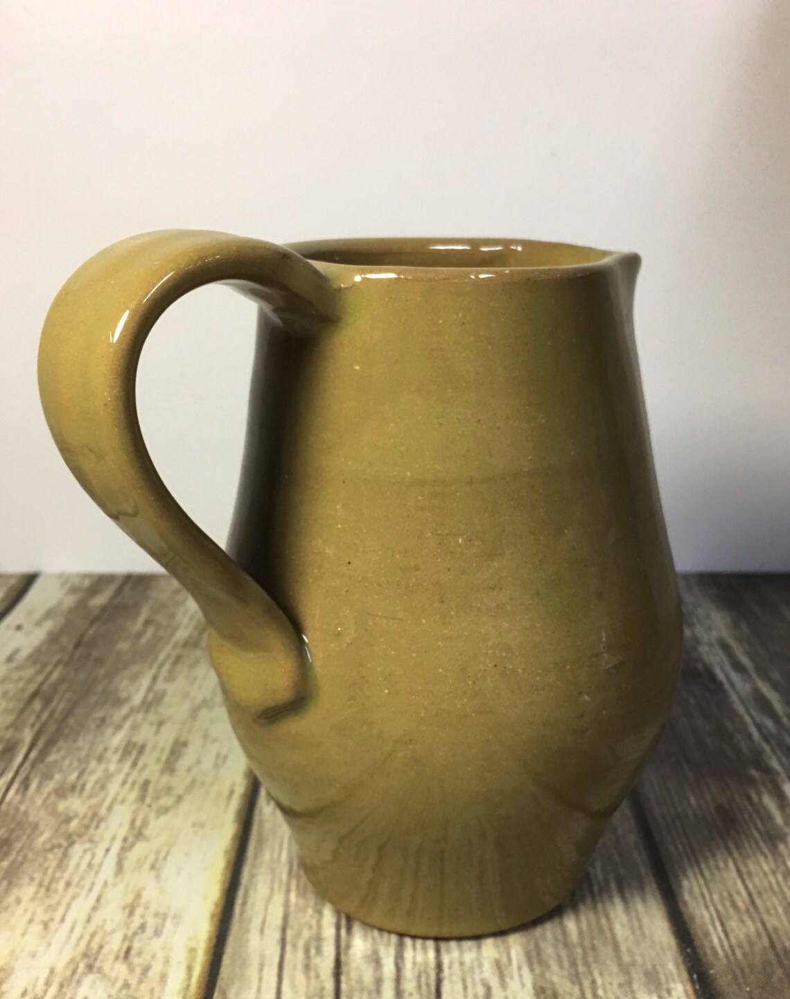 Yellow Handmade Ceramic Serving Pitcher Wheel Thrown Stoneware - Etsy