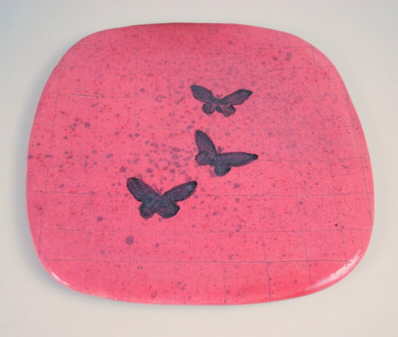 Handmade Ceramic Butterfly Plate Handmade Clay Pottery on Sale - Etsy