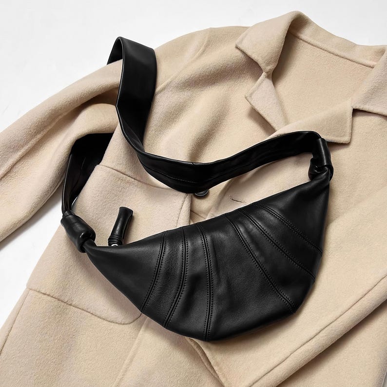 Lambskin Croissant Bags, Croissant Shoulder Bags, Unisex Handbag - Etsy