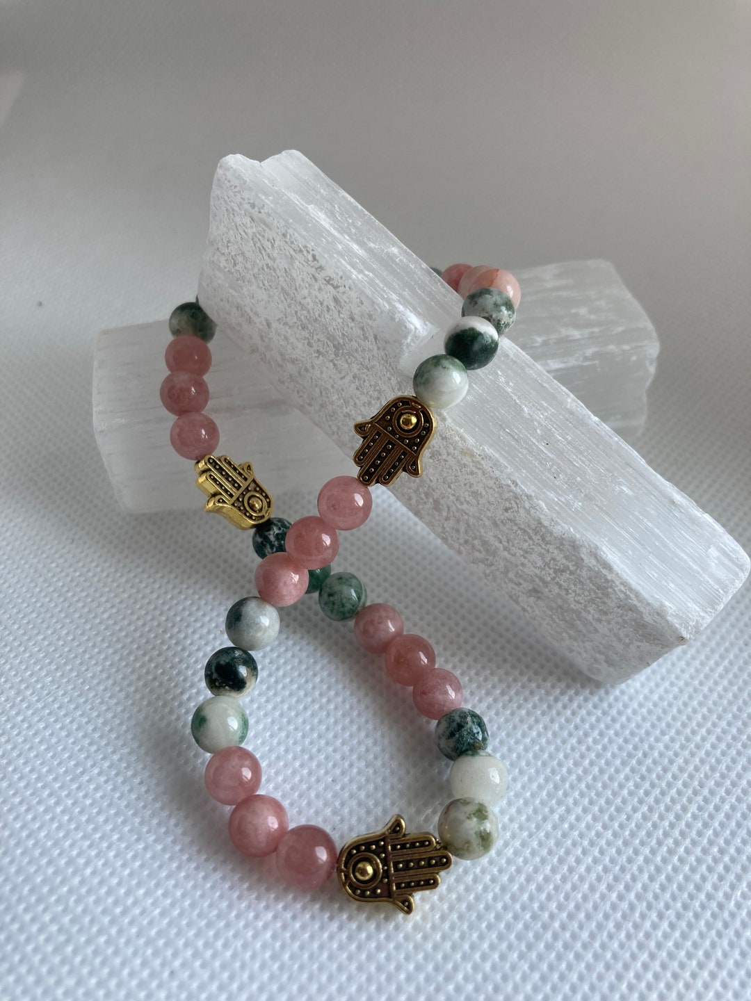 Enchanted Evil Eye Gemstone Protection Anklet - Etsy