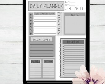 Gray Printable Weekly Planner Digital Weekly Printable Planner Digital ...