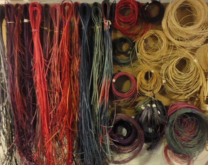 One Lb Dyed Basket Reed. Assorted Sizes and Types of Dyed Basket Reed ...