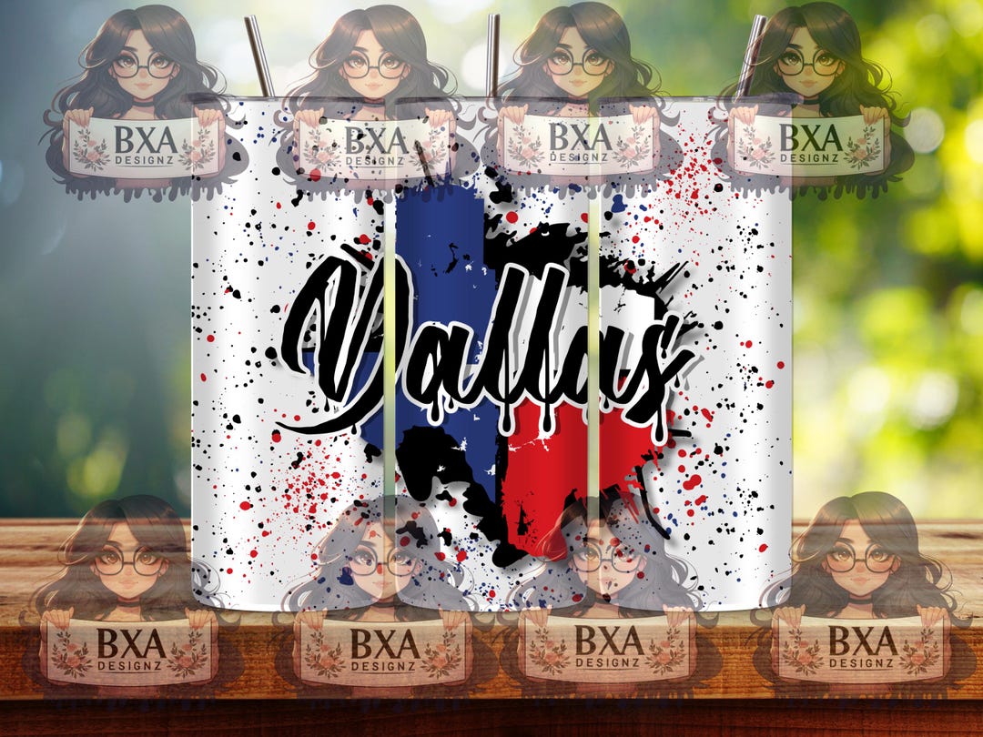 Dallas TX PNG Sublimation Skinny Tumbler - Etsy