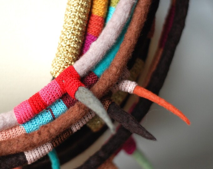Soft Spikes Textile Necklace - Etsy