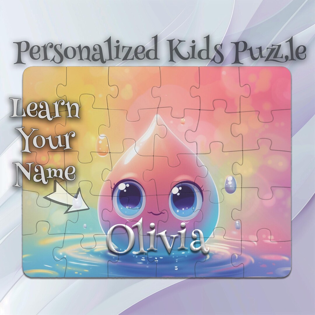 Personalized Raindrop Puzzle for Kids – Inspires Imagination – Learning ...