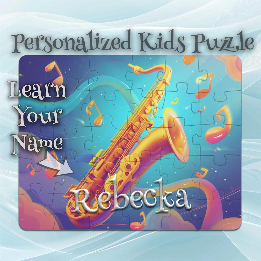 Personalized Saxophone Puzzle for Kids – Motor Skills Booster – Toddler ...